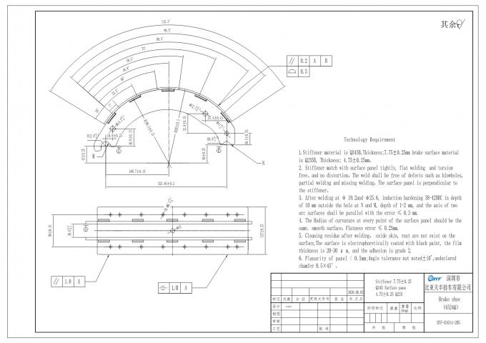 MERITOR A-3222-E-1383 Q235 Q345 American Brake Shoe 4524Q
